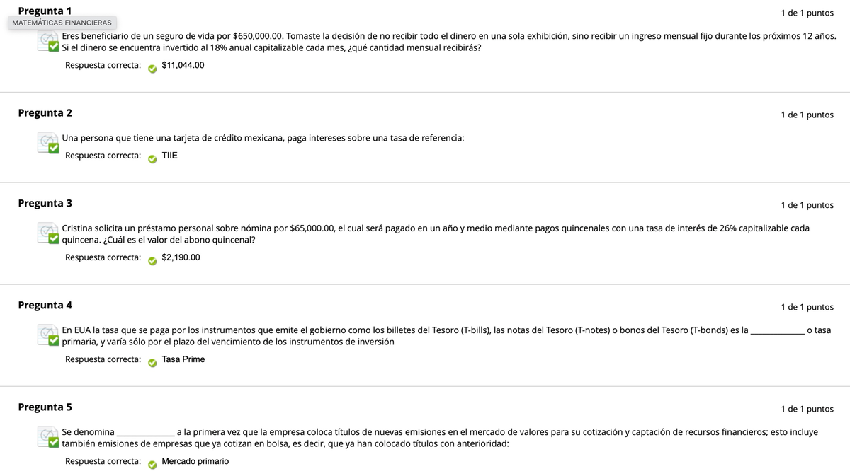 Actividad 6. Automatizada 4. Matemáticas financieras - Studocu