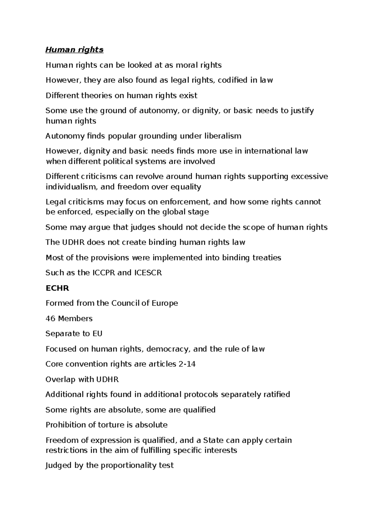 Human rights intro - Human rights Human rights can be looked at as ...