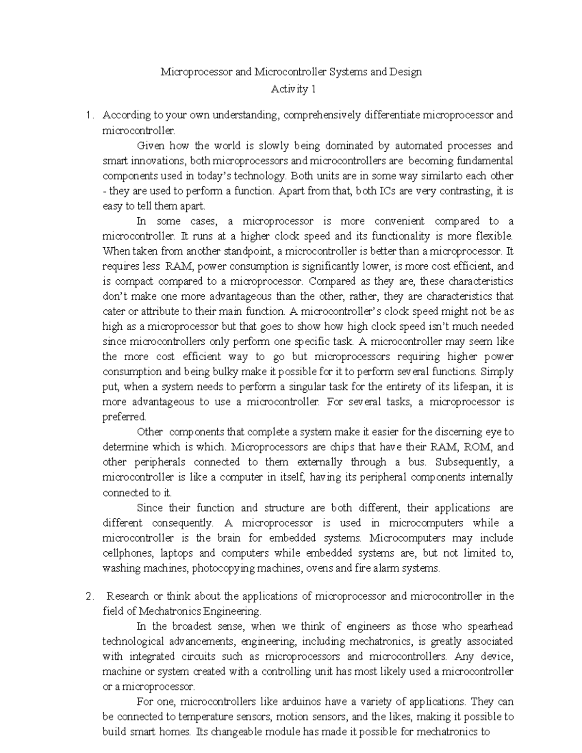 ECE 415 Microprocessor and Microcontroller Systems and Design Activity ...