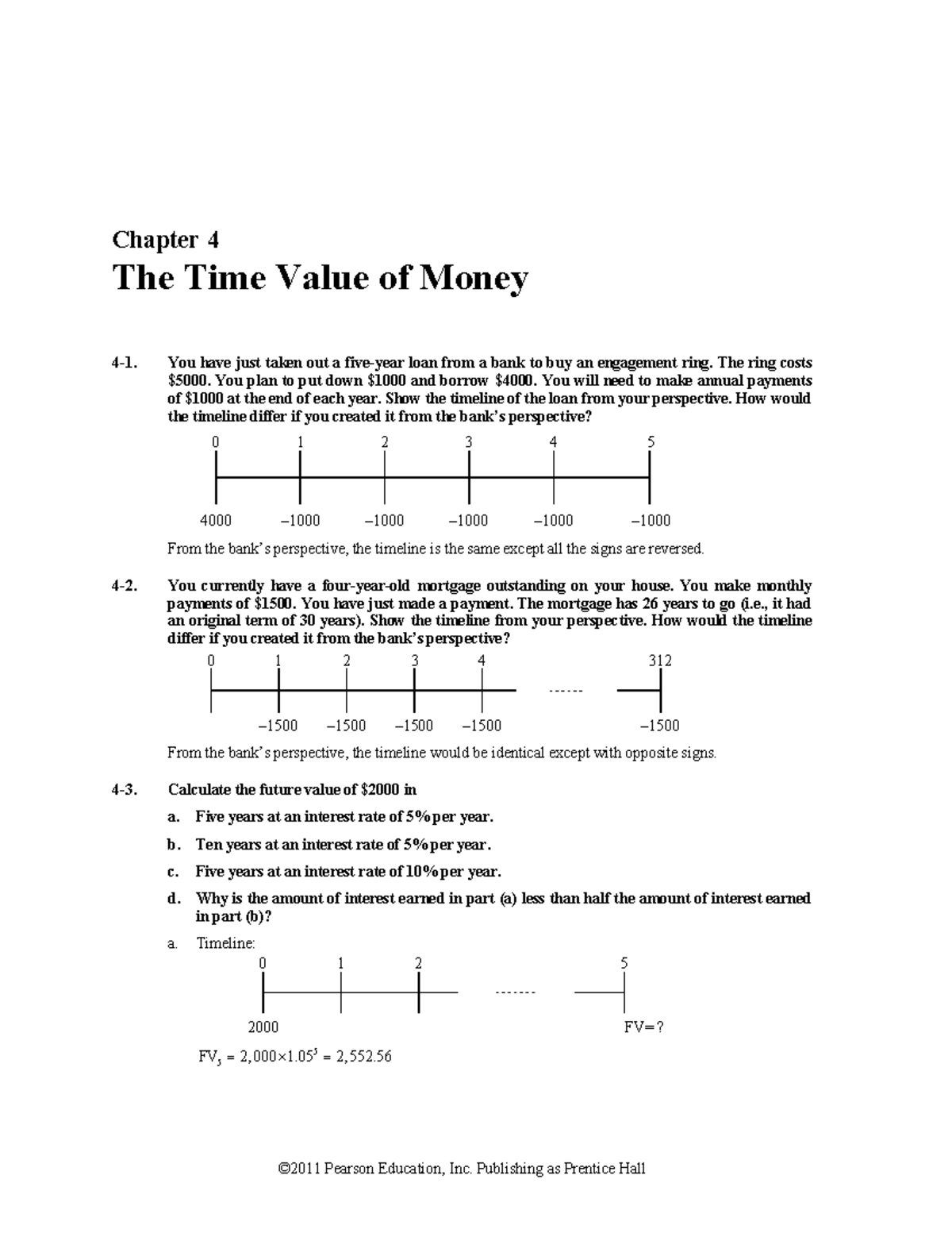 Corporate finance 2nd Edition - Berk Demarzo - Chapter 4 Solutions ...