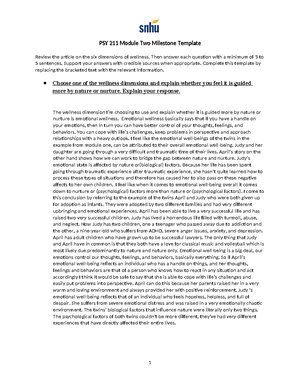 Psy215 Module One Discussion Defining Abnormal Behavior Title Page