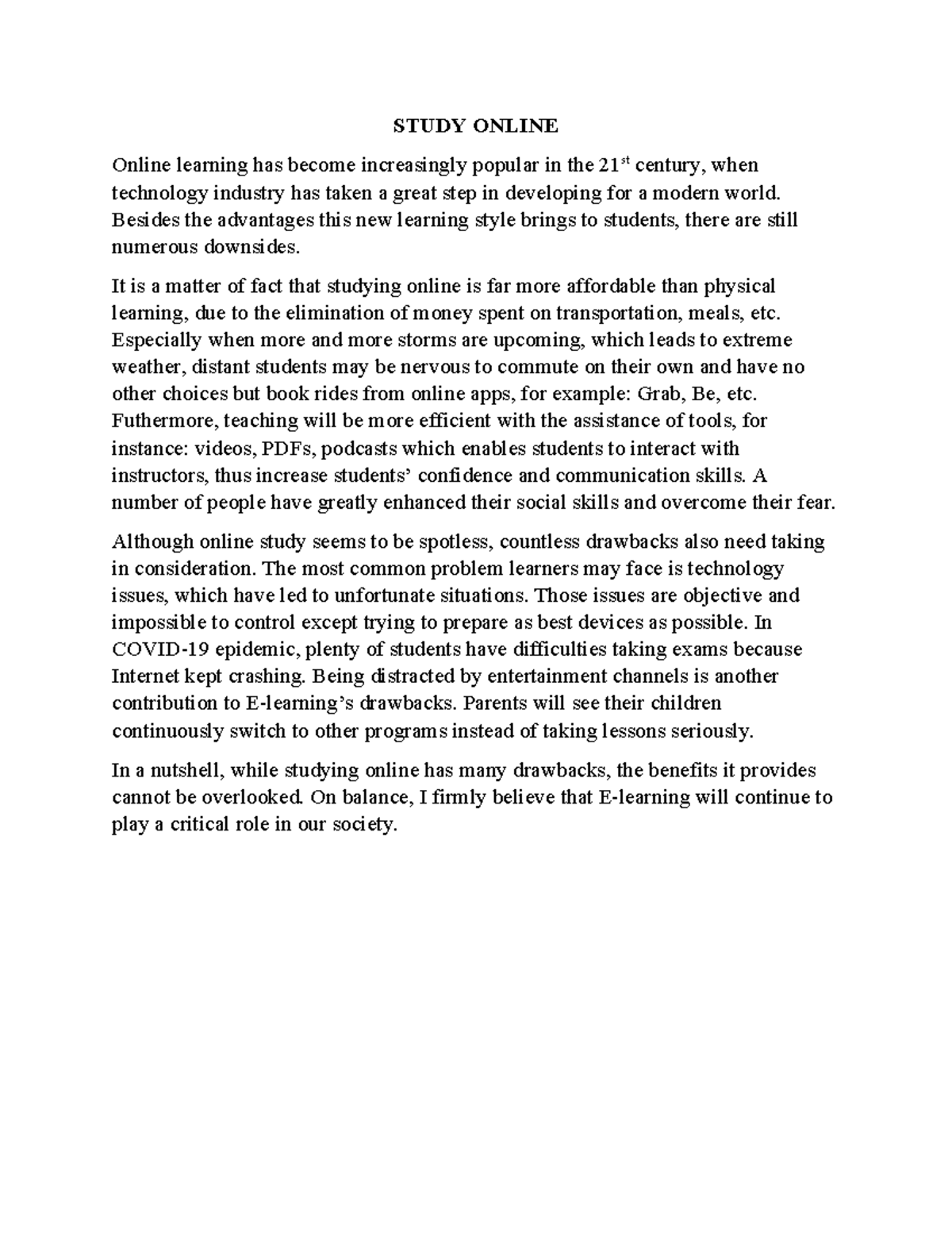 Study Online PROS & CONS - STUDY ONLINE Online learning has become ...