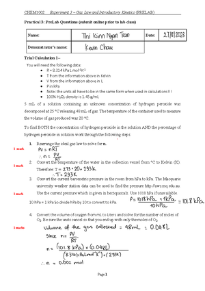 CHEM1001 Prac 3 Instructions - Experiment 3 Separation of a Mixture of ...