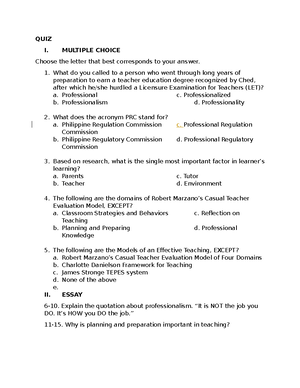 elements of professionalism - Eleme nts of Profe ssion Initial ...