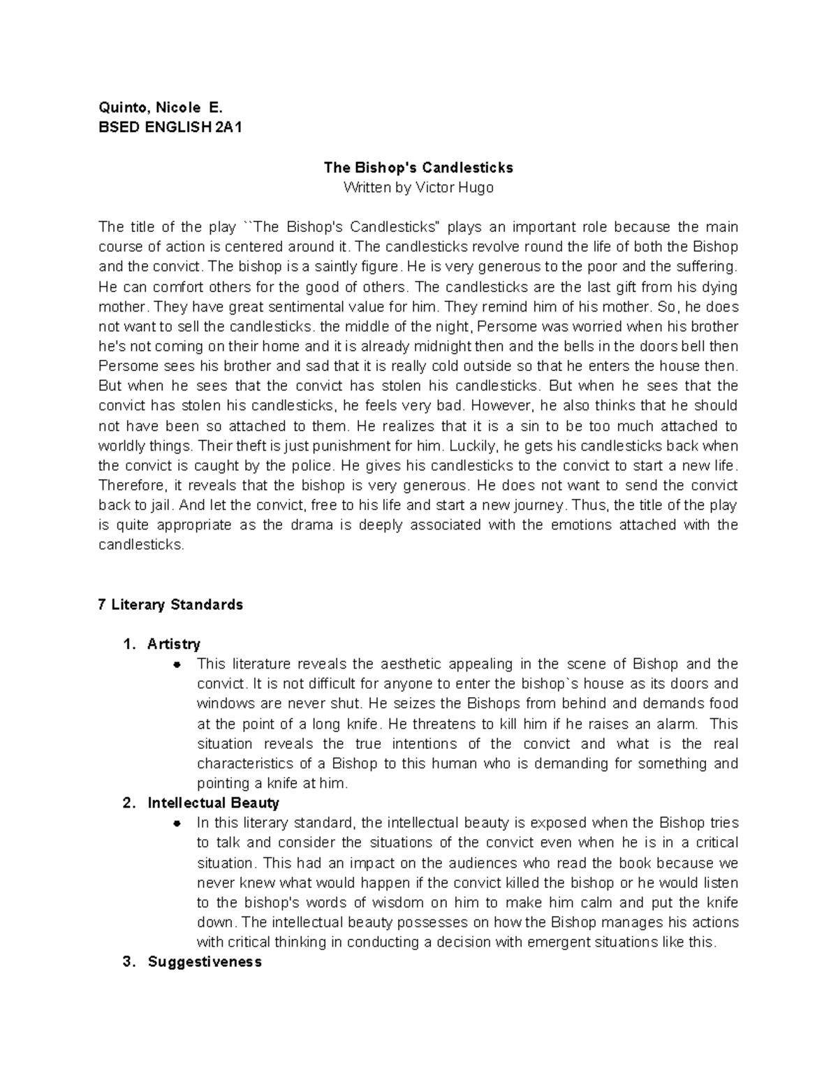 3A1 Analysis Quinto, Nicole E - Quinto, Nicole E. BSED ENGLISH 2A The ...