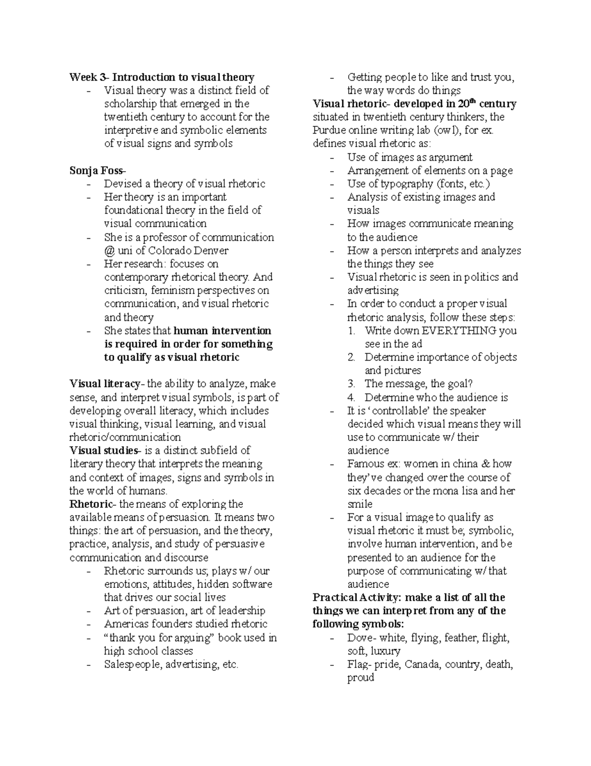 Week 3- Intro to visual theory - Week 3- Introduction to visual theory ...