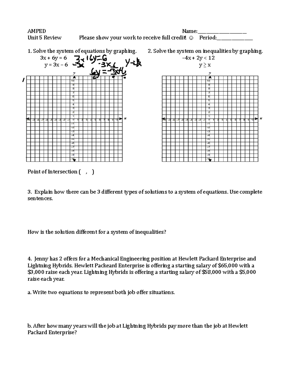 Unit 5 Review - Math practice for people - AMPED Name ...