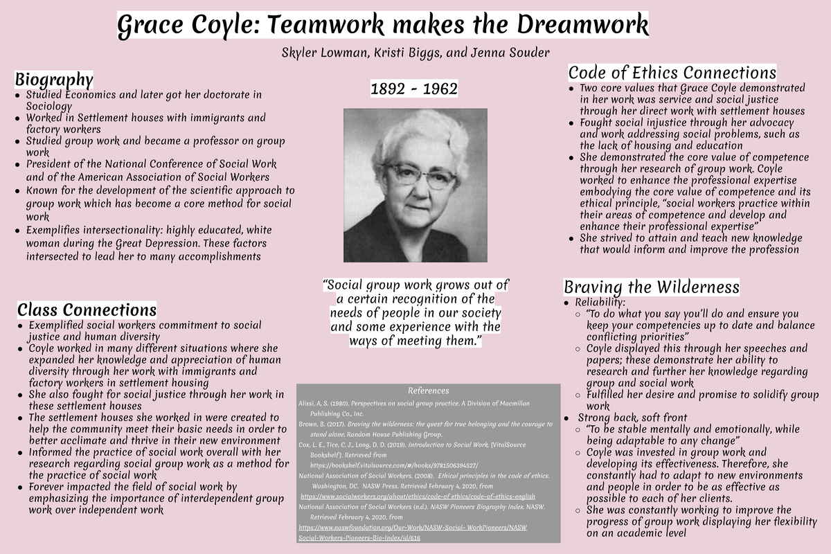 Poster on Grace Coyle - Grace Coyle: Teamwork makes the Dreamwork ...