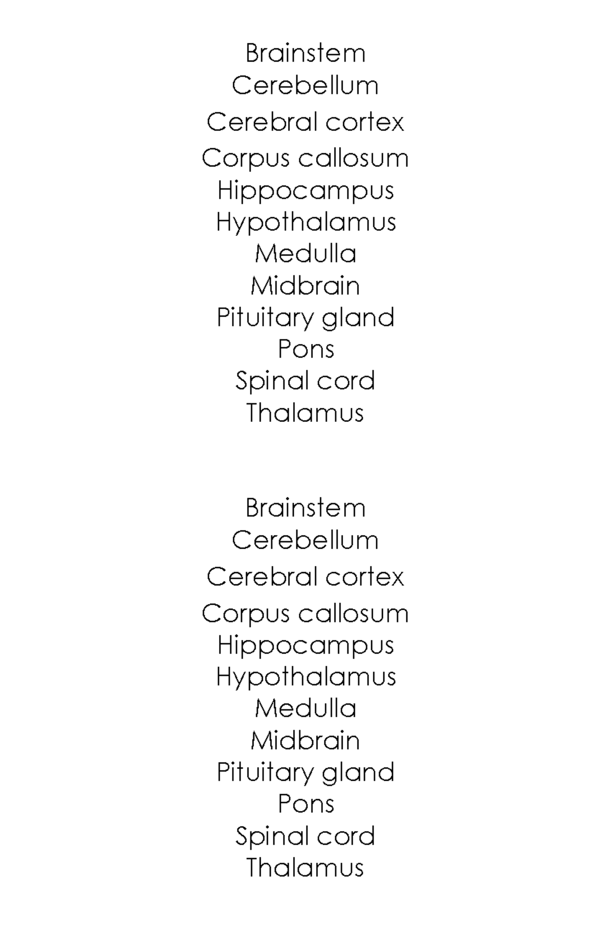 Perdev Activity 4 Brain Sheet Answer KEY - Brainstem Cerebellum ...