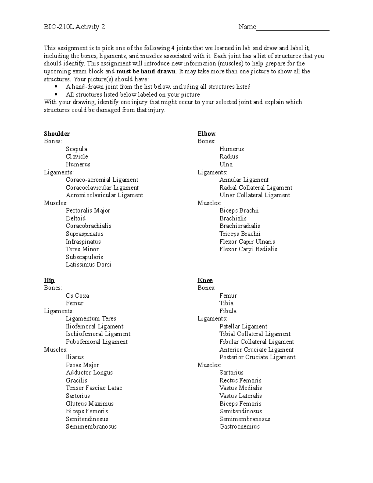 BIO 210L RS Activity 2 - other - BIO-210L Activity 2 Name____________________ This assignment is ...