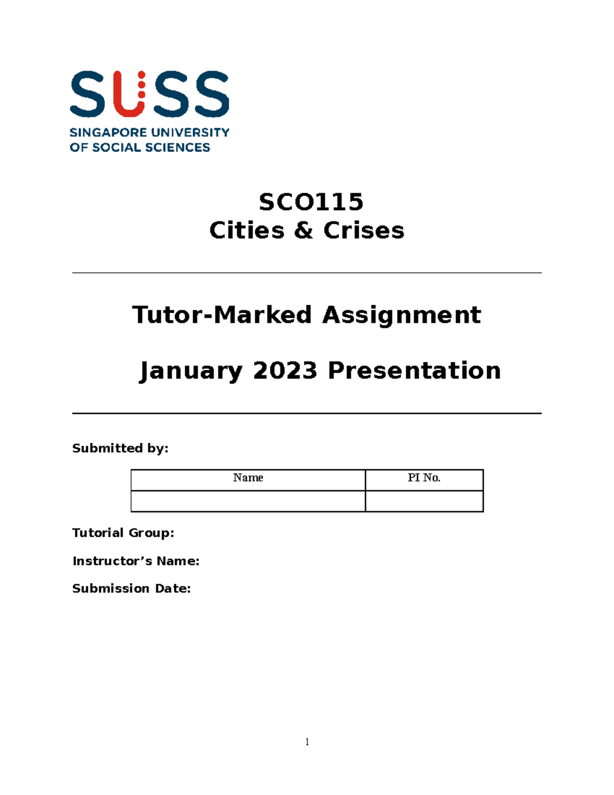 SCO115 TMA01 - TMA - SCO115 - SUSS - Studocu