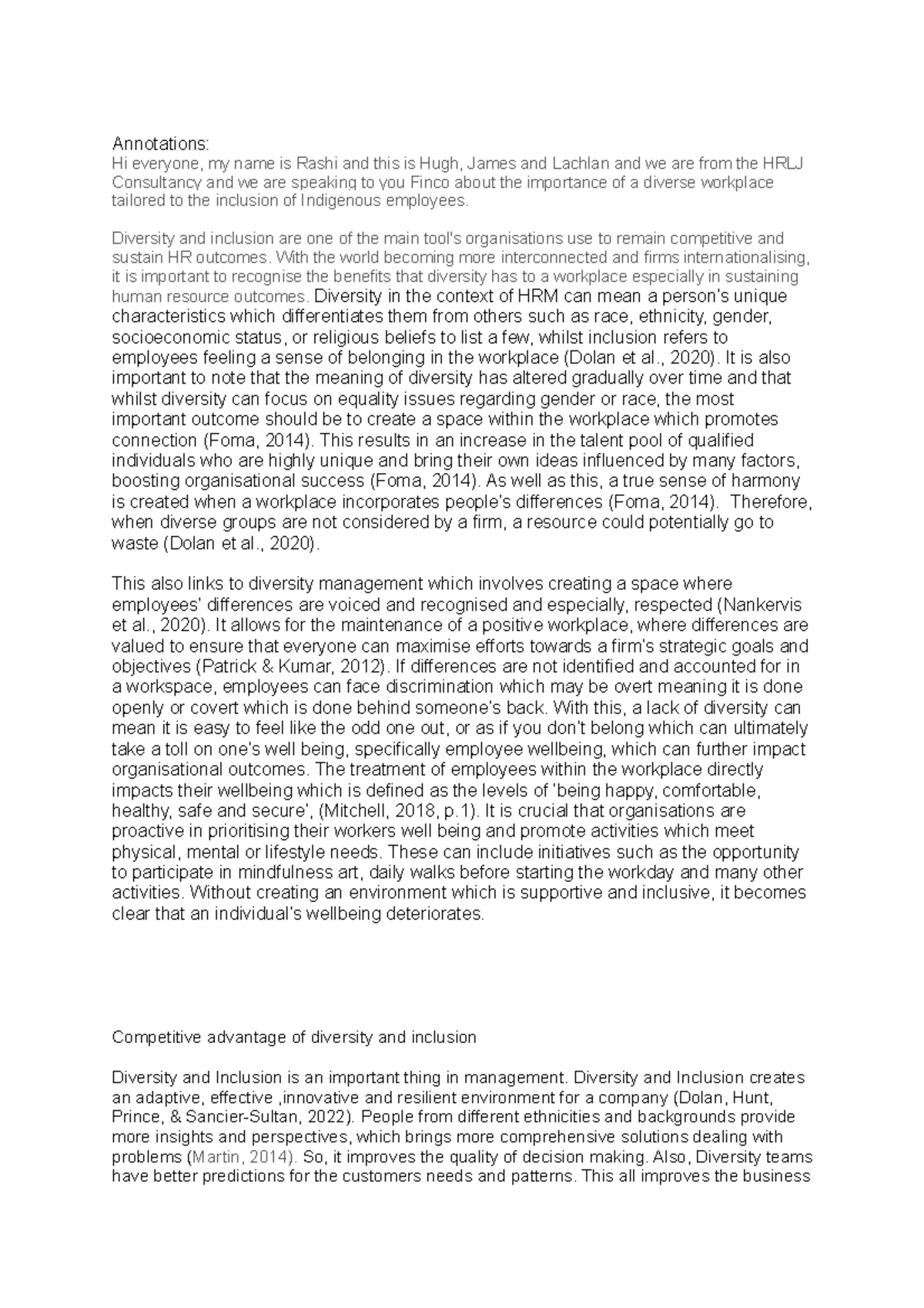 Script Annotations - Annotations: Hi everyone, my name is Rashi and ...