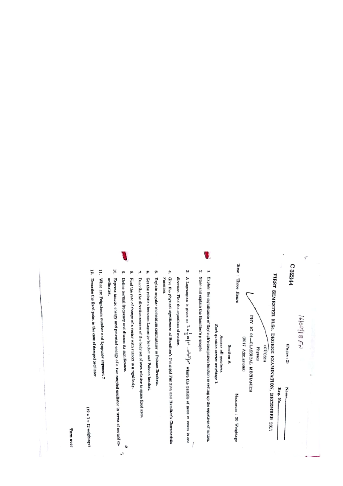 Classical Physics - Msc Applied physics - Studocu