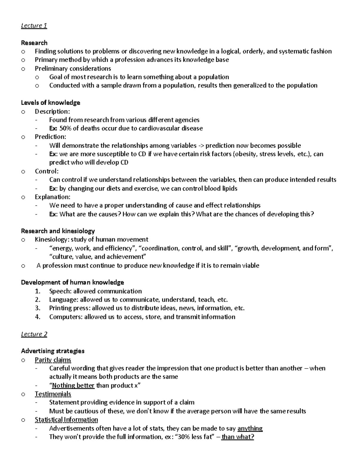 TEST 1 Notes - very helpful - Warning: TT: undefined function: 32 ...