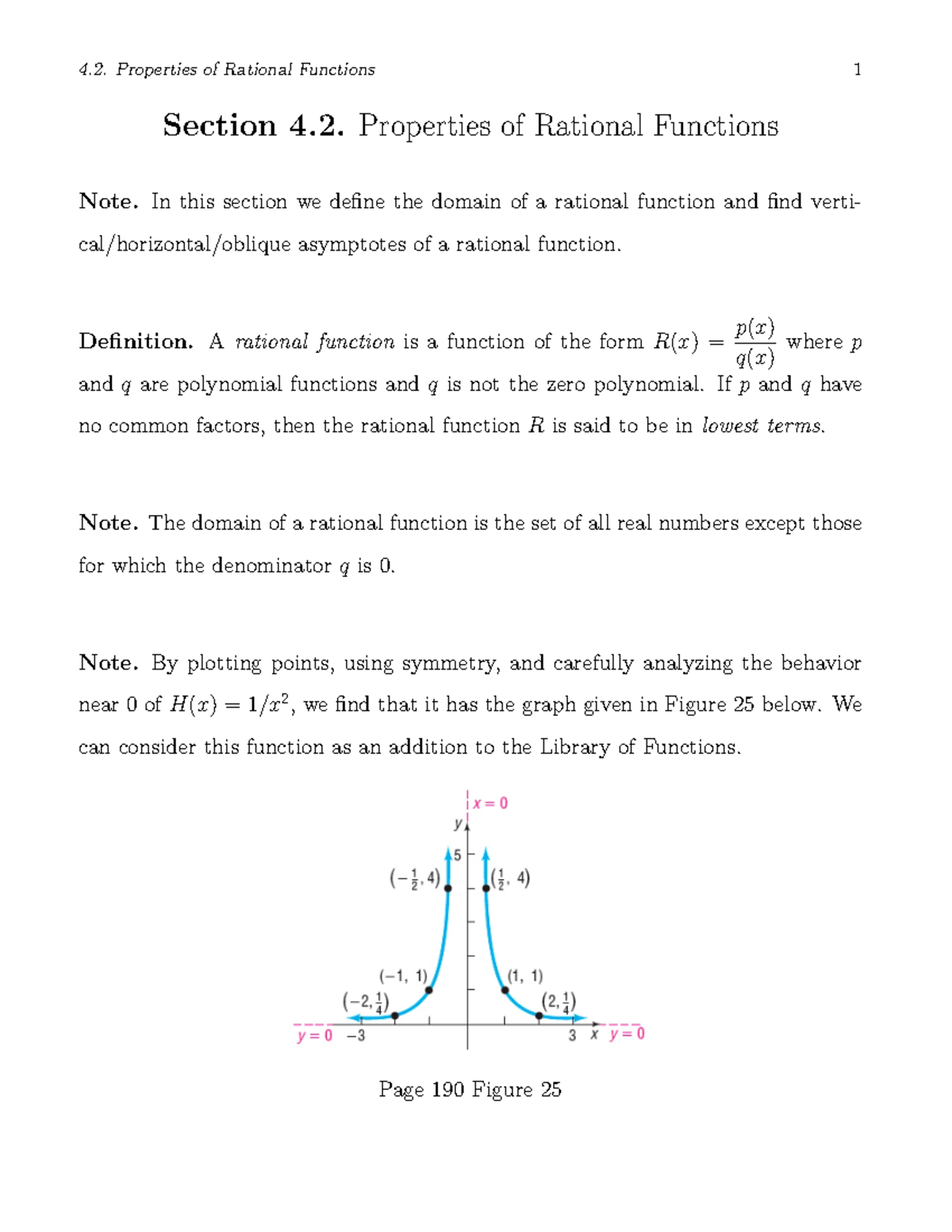 Properties of Rational Functions - Section 4. Properties of Rational ...