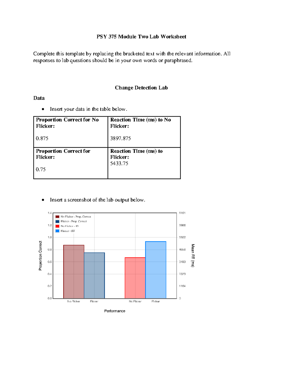 PSY 375 Module Two Lab - Complete this template by replacing the ...