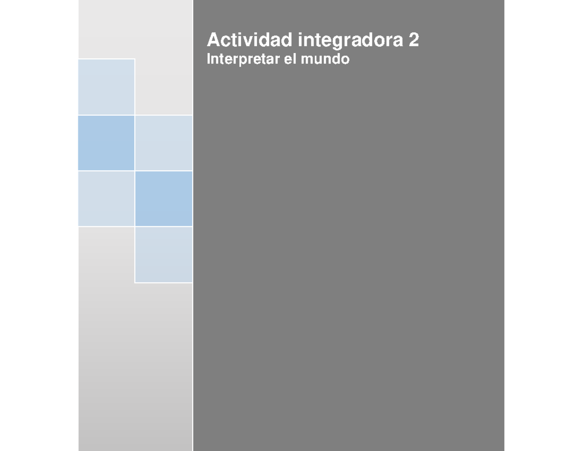 Módulo 3 semana 1 Actividad Integradora 2 - Actividad integradora 2 ...