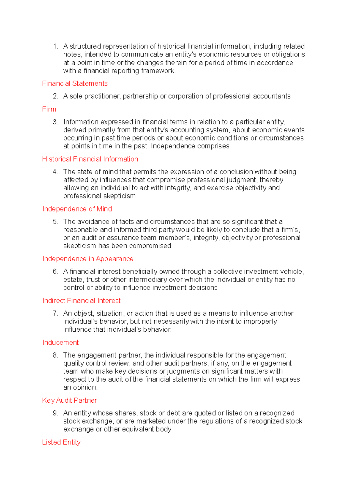 A structured representation of historical financial information ...
