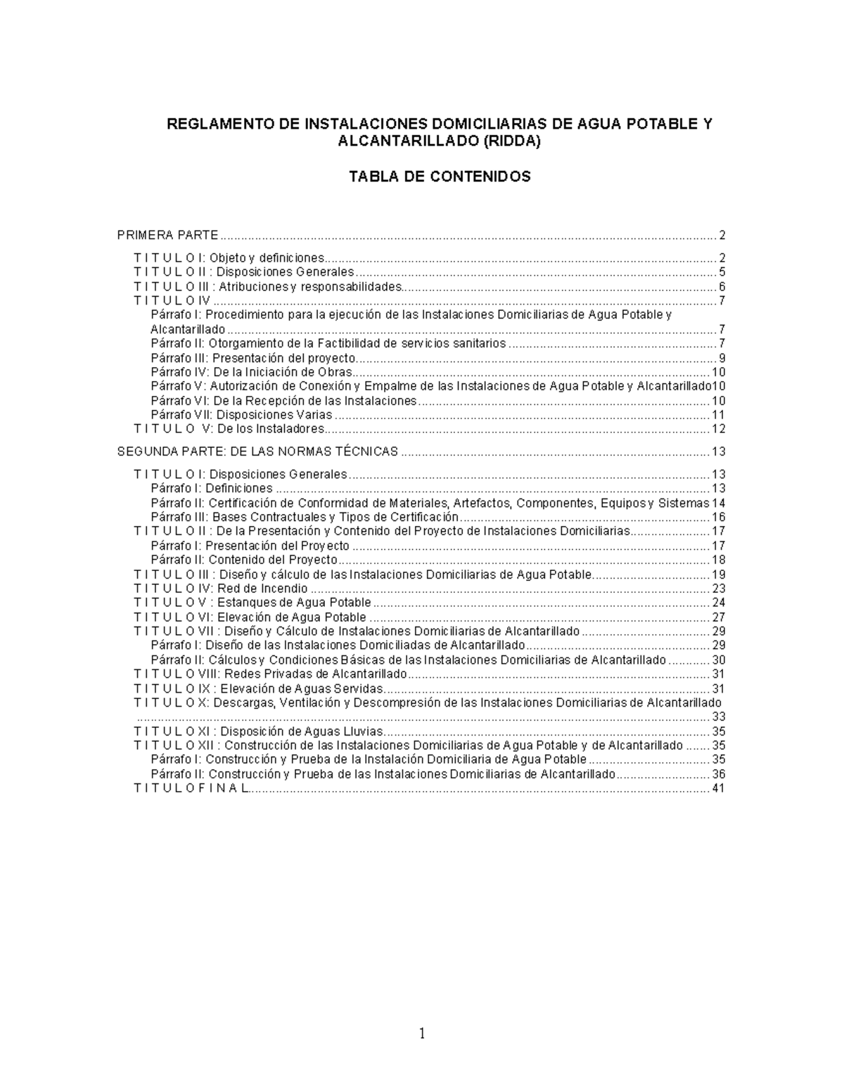Ridaa 2004 (Autosaved) - REGLAMENTO DE INSTALACIONES DOMICILIARIAS DE AGUA POTABLE Y ...