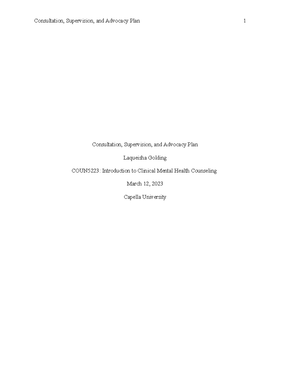u09a1 Consultation Plan - Consultation, Supervision, and Advocacy Plan ...