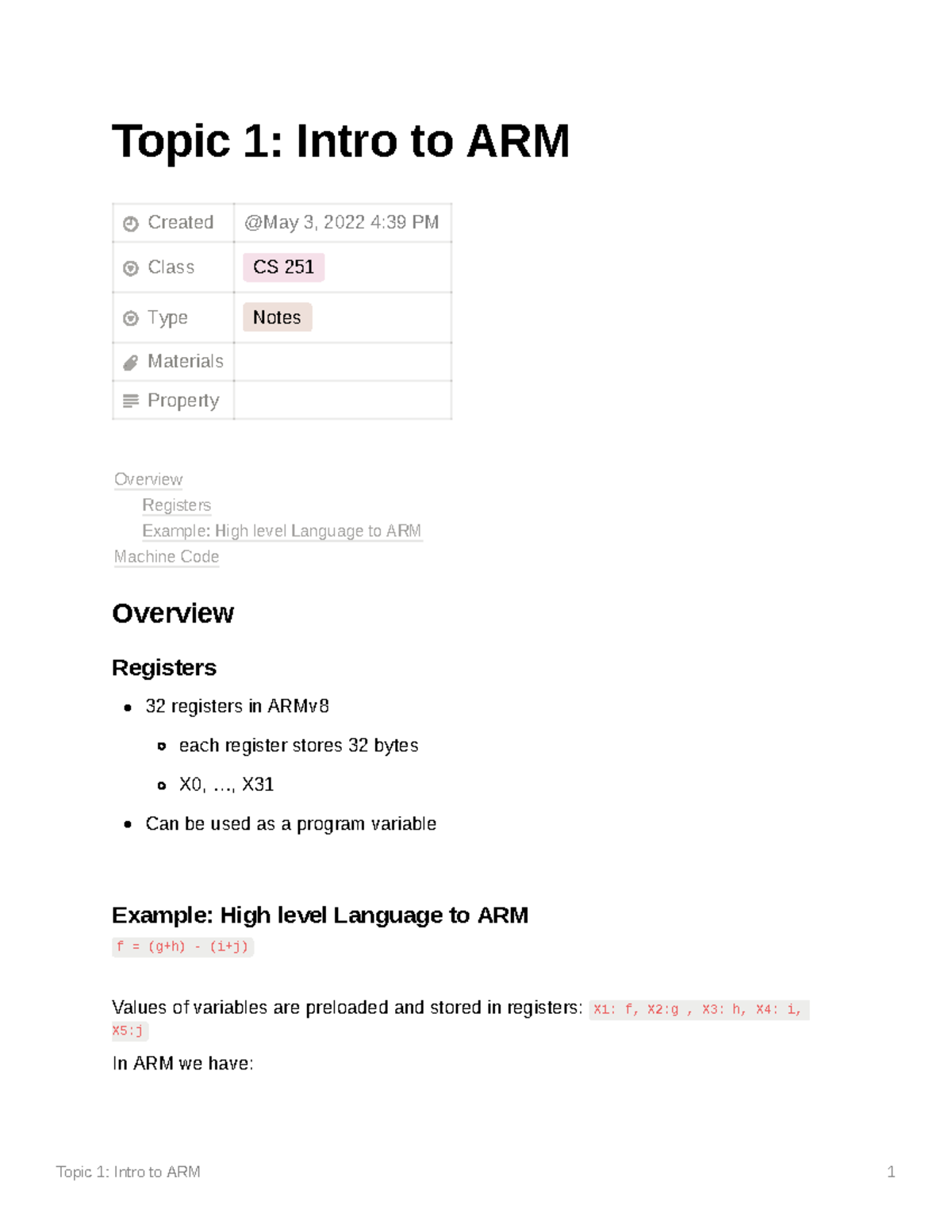 Topic 1 Intro to ARM - Topic 1: Intro to ARM 1 Topic 1: Intro to ARM ...
