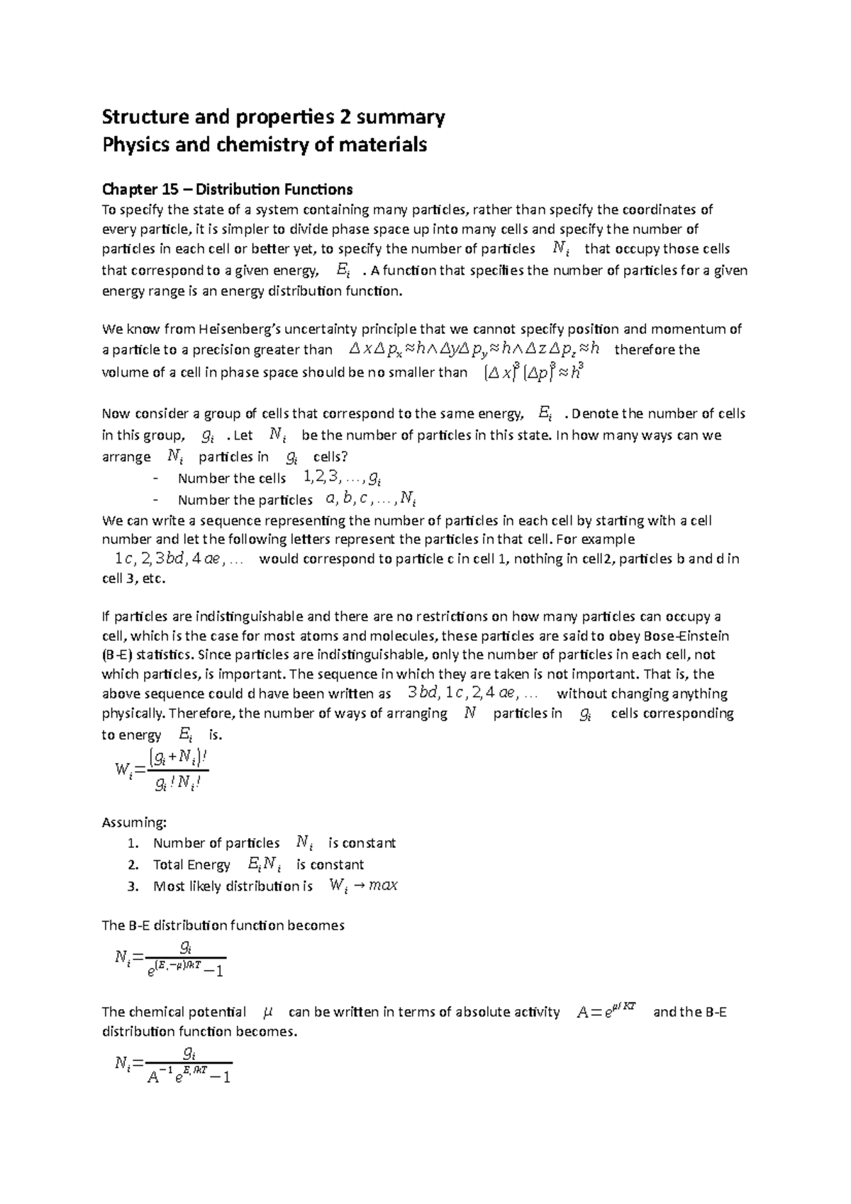 Structure and properties 2 summary - Structure and properties 2 summary ...
