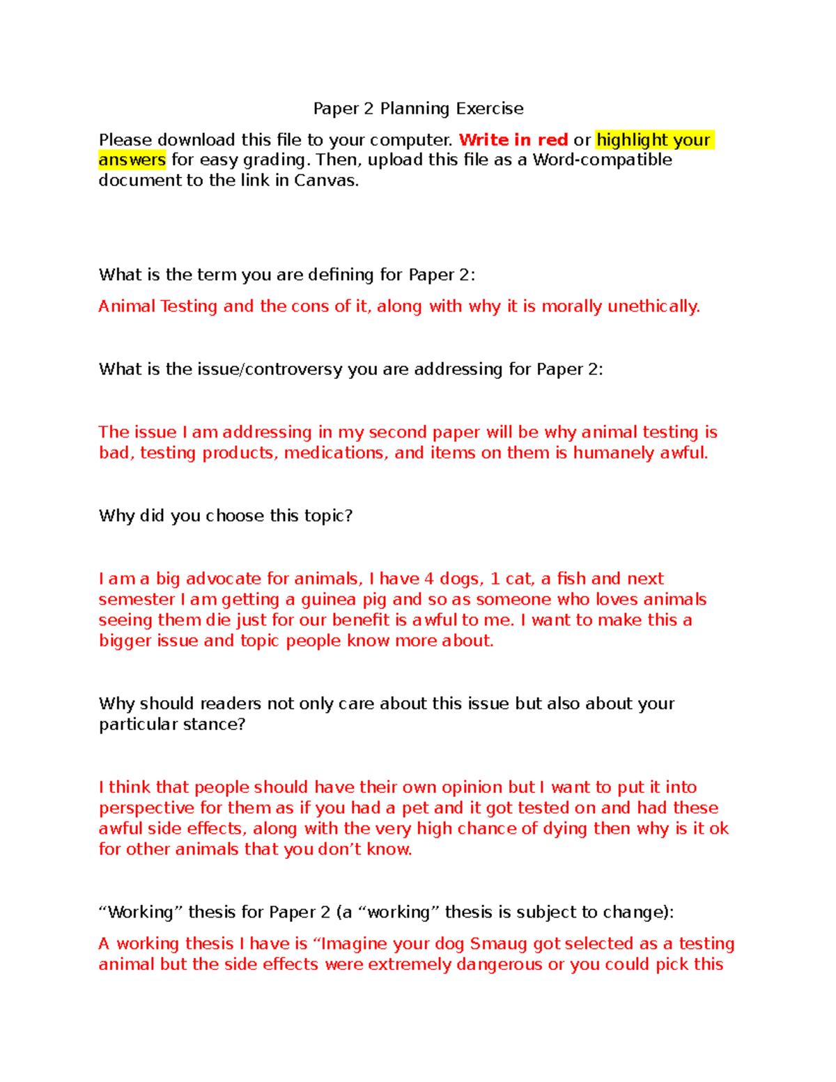 Definitional Argument Sample Vaccines (3) 1 - Paper 2 Planning Exercise ...