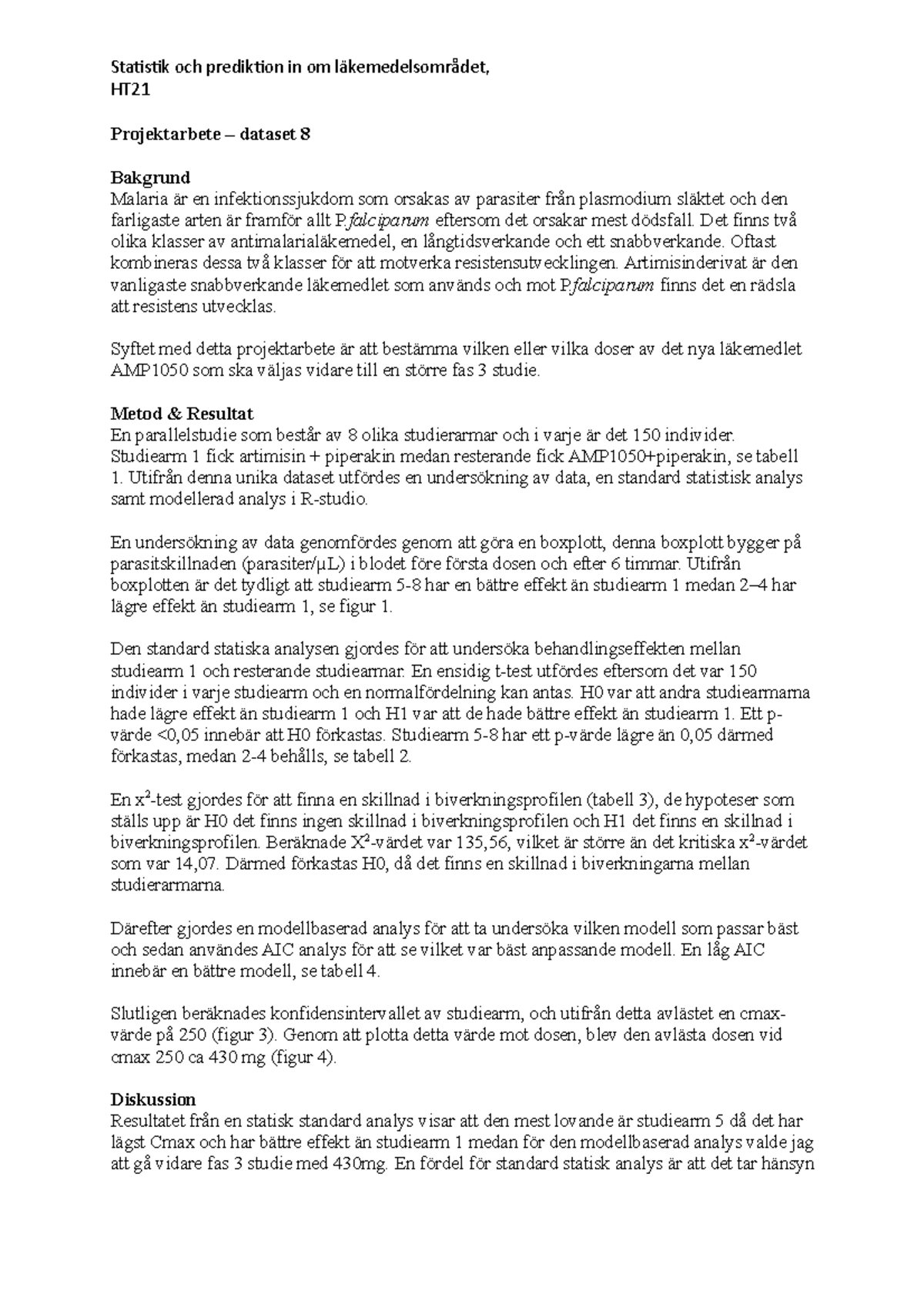 Projektrapport - Projekt data - rapportering - HT Projektarbete ...
