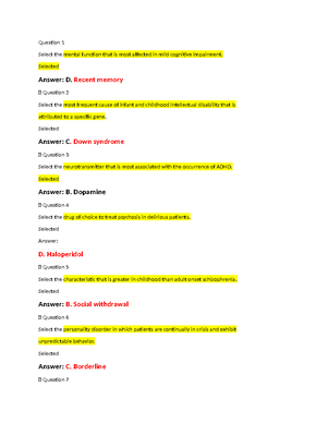 Week3 NRNP 6635 Assignment - Week 3: Assignment: Assessing and Diagnosing Patients with Mood ...