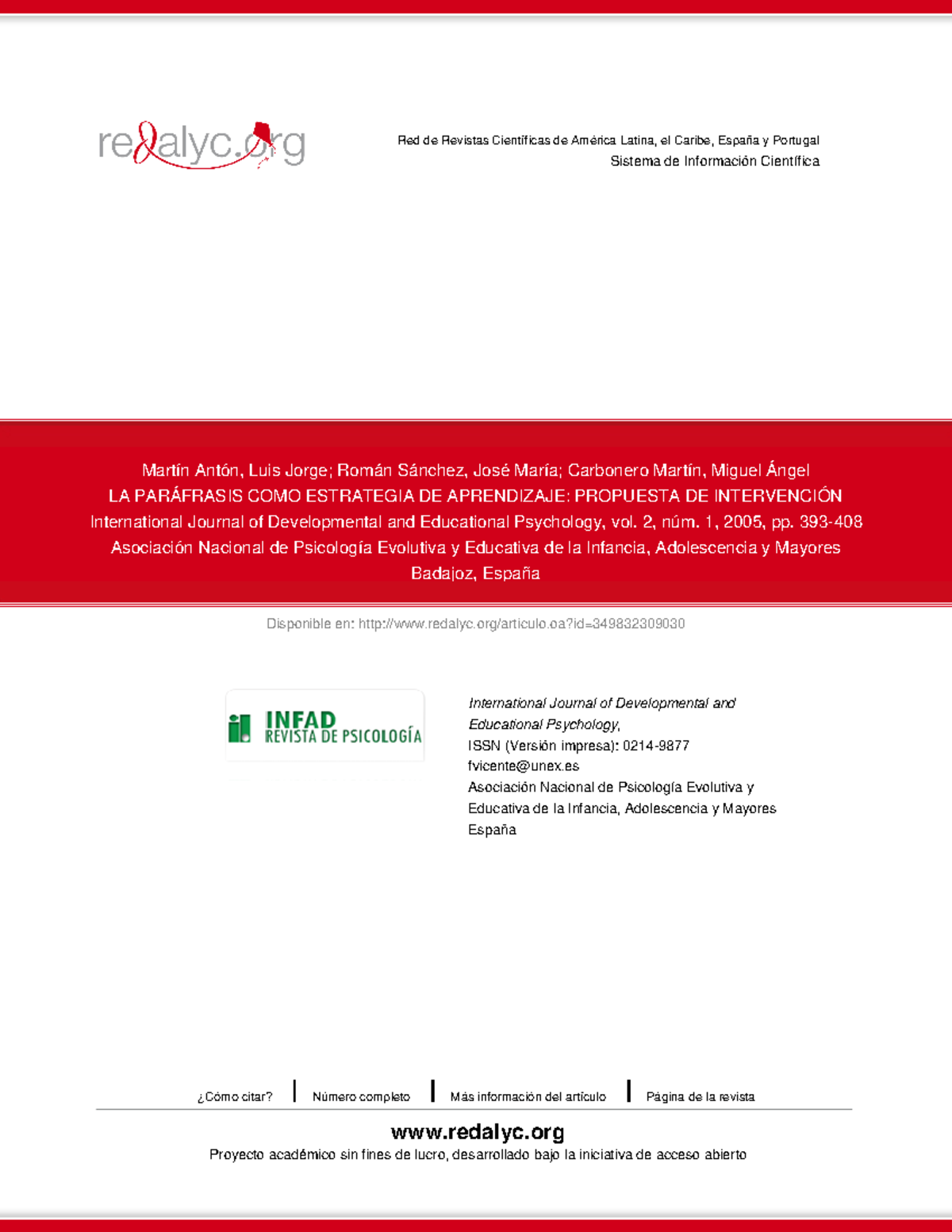 Material complementario - Semana 5 - Disponible en: redalyc/articulo.oa?id= Red de Revistas ...