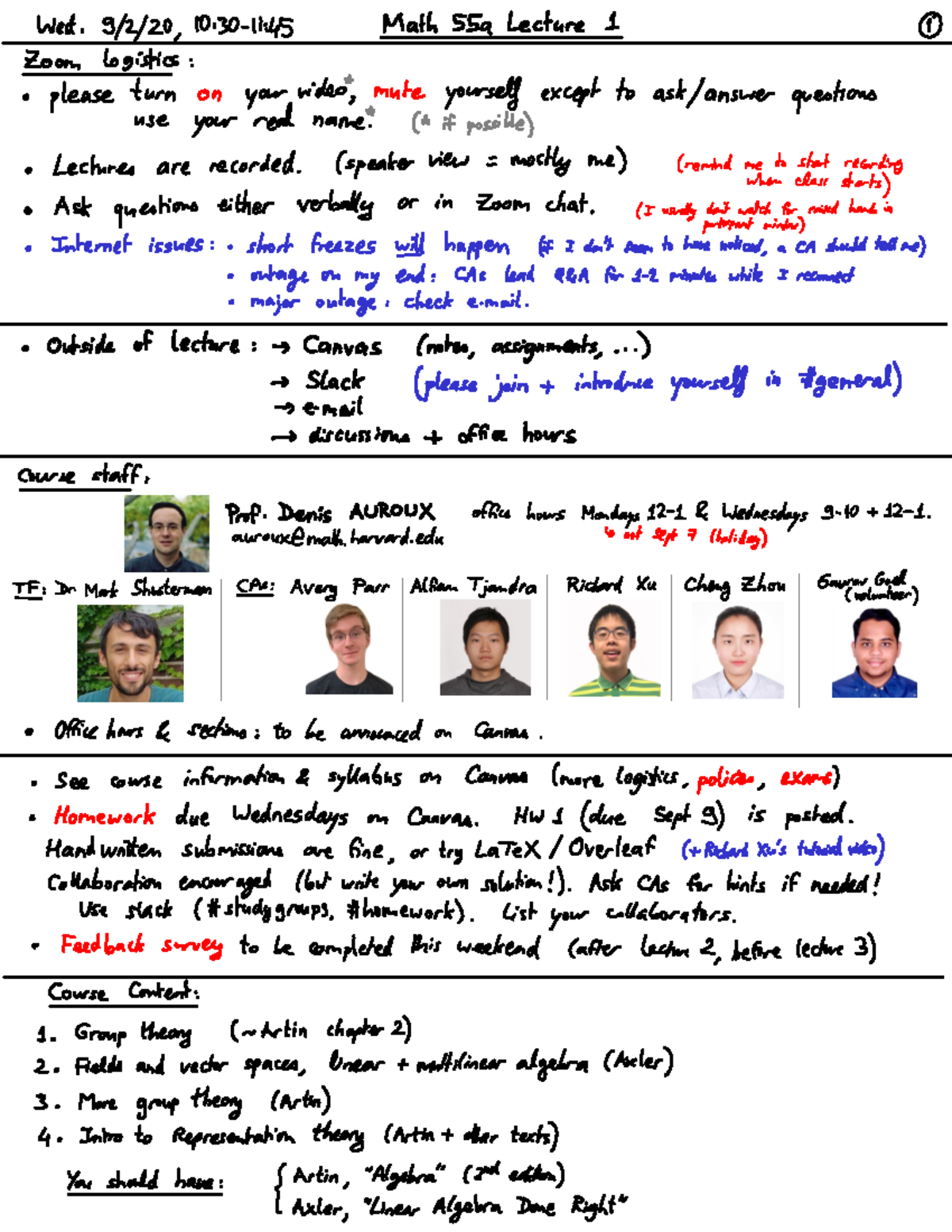 Lecture 1 - MATH55 - Studocu