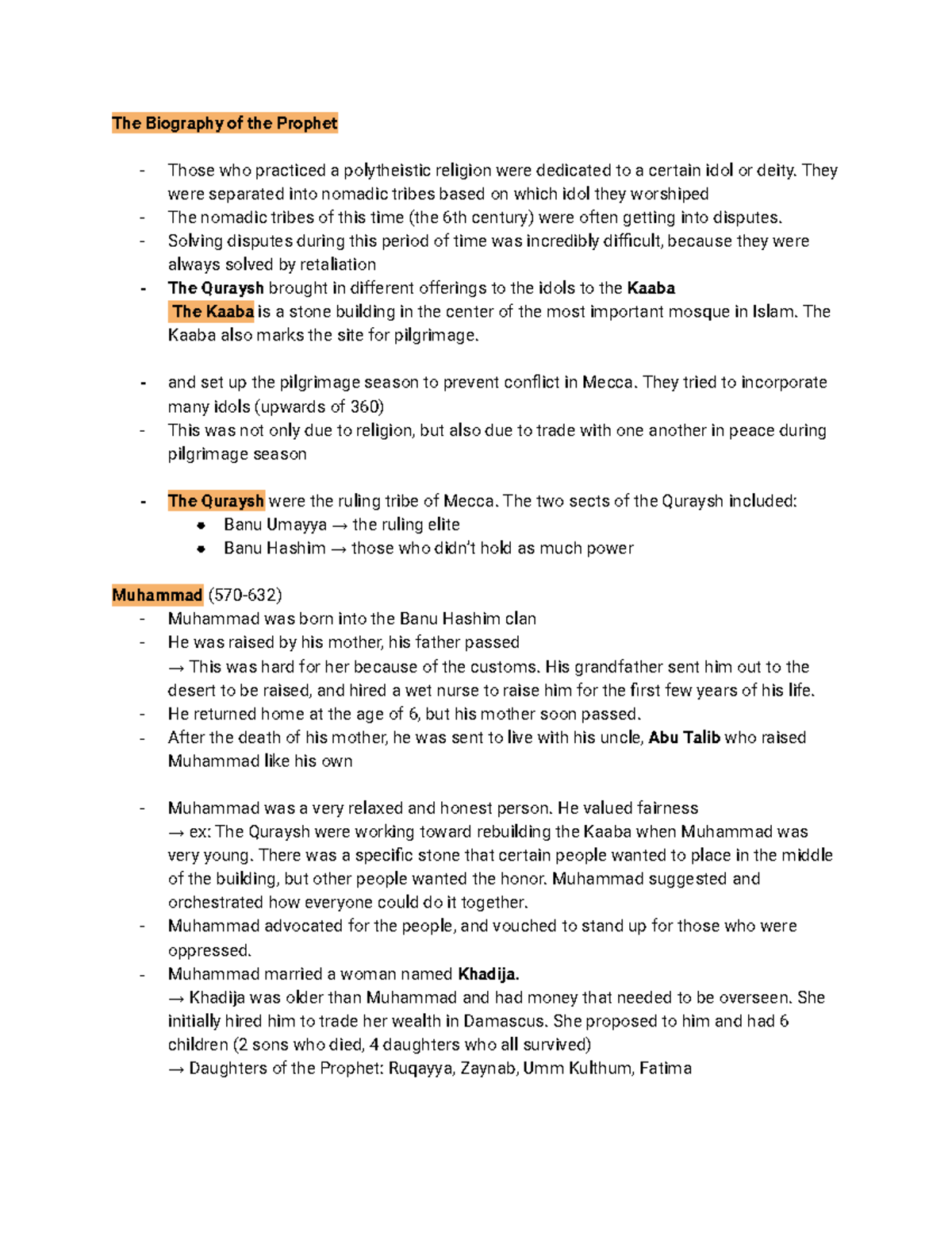 Biography of The Prophet - The Biography of the Prophet Those who ...