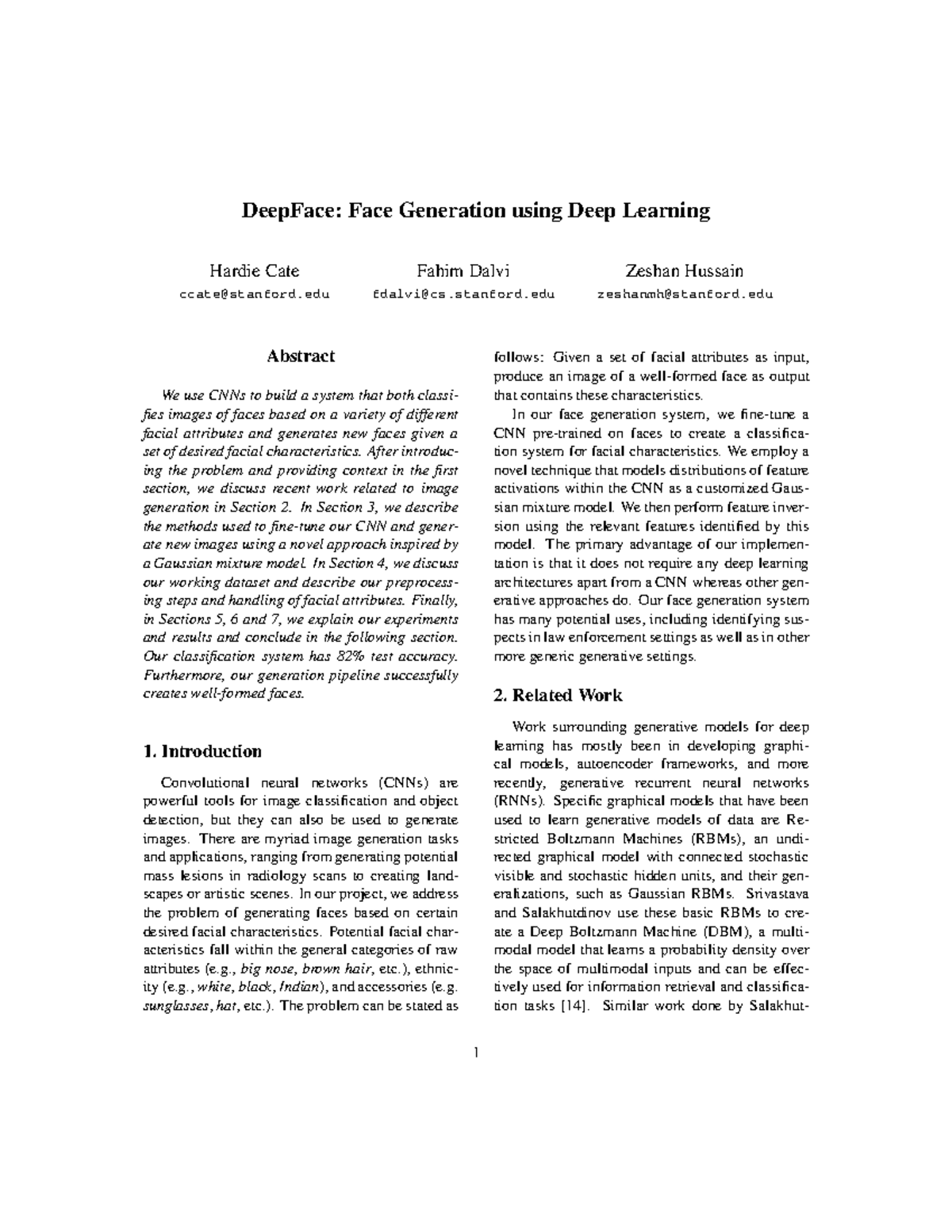 Deepface: face generation using deep learning - DeepFace: Face ...