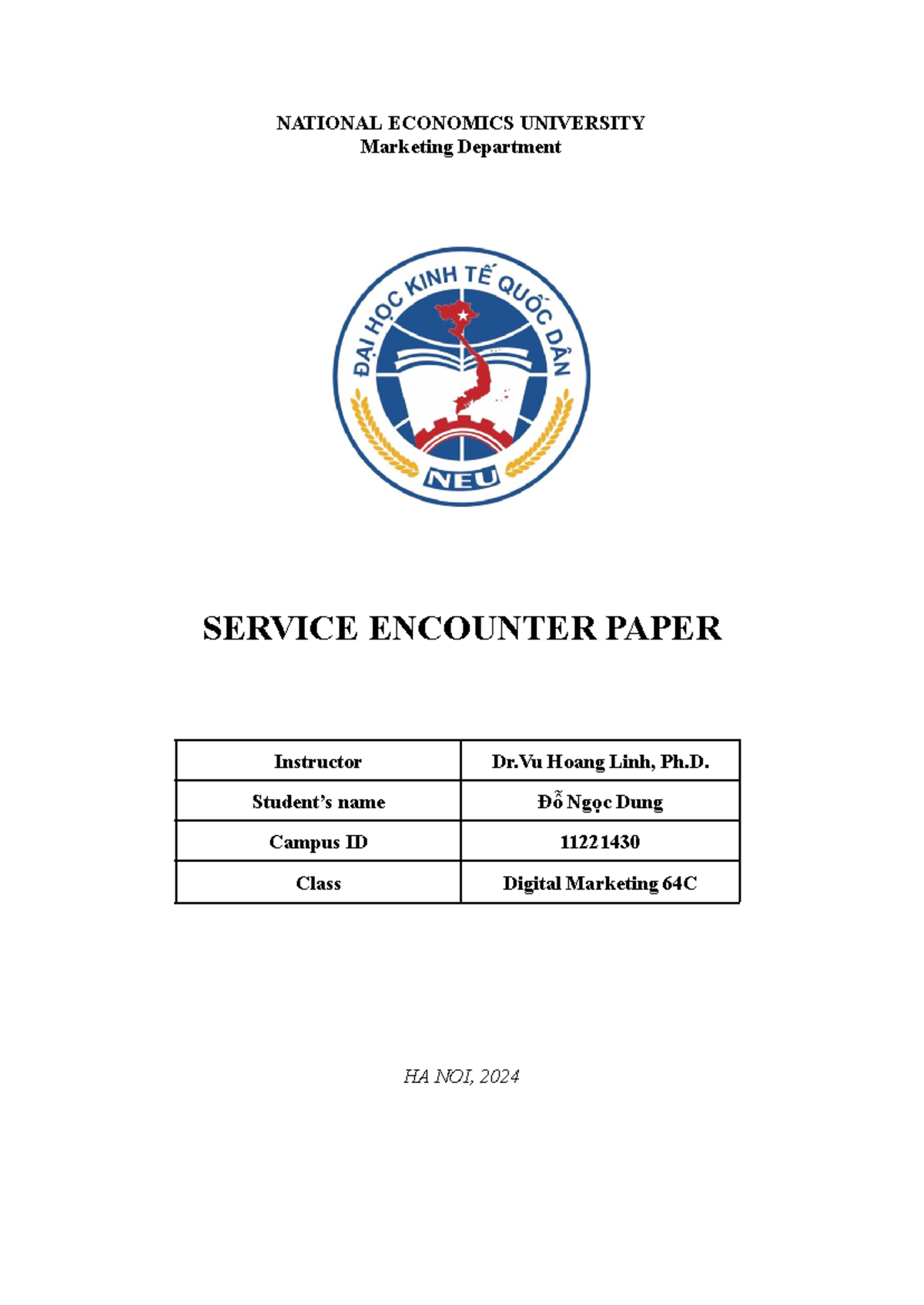 Digital Marketing 64C - NATIONAL ECONOMICS UNIVERSITY Marketing ...