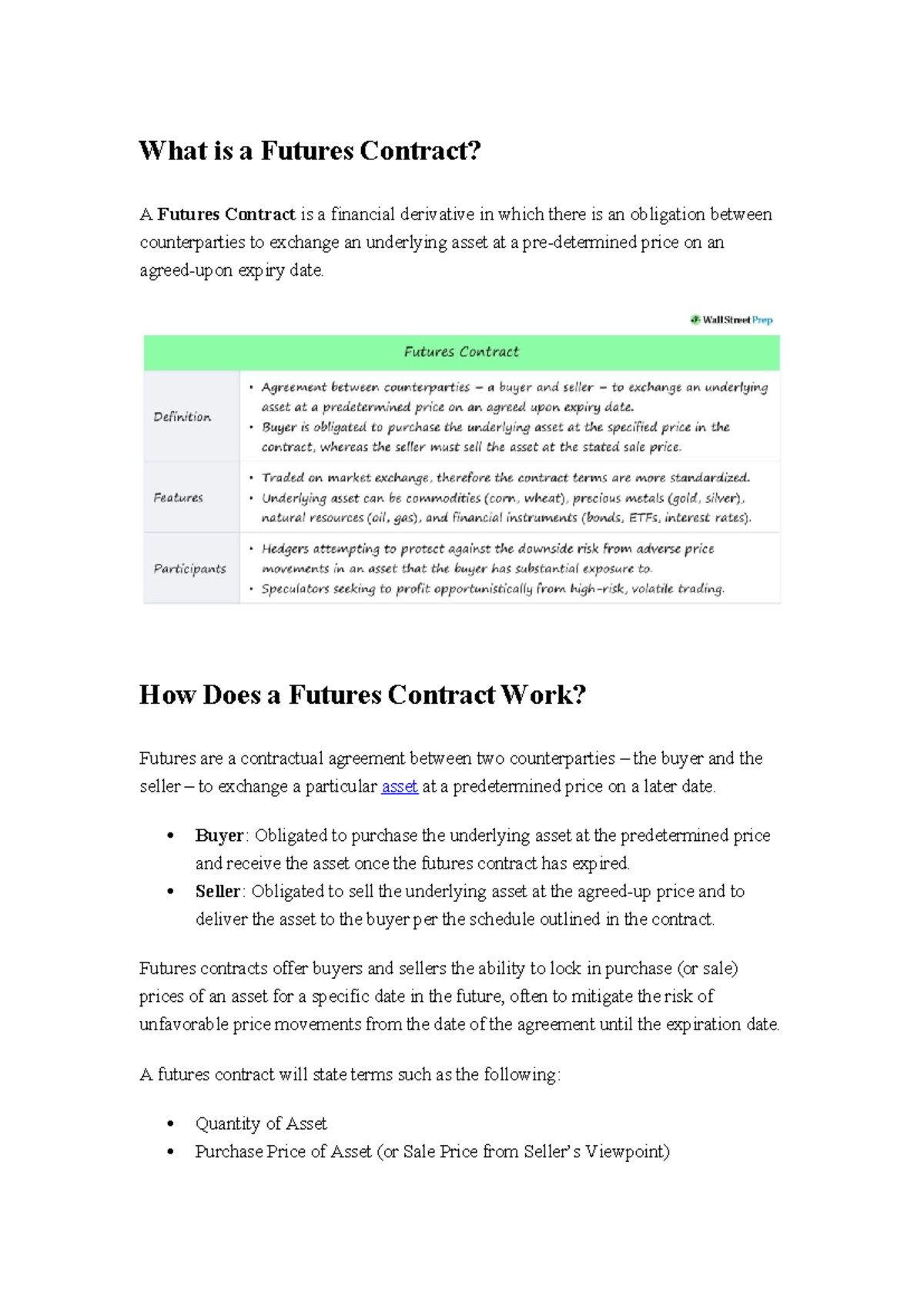 Future - How Does a Futures Contract Work? Futures are a contractual ...