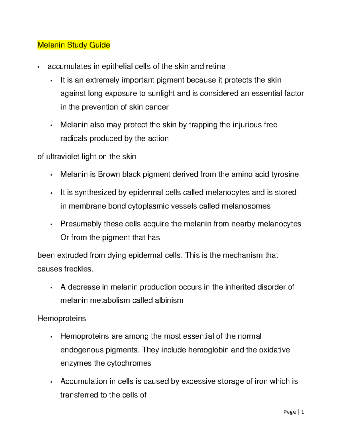 Melanin Study Guide - Melanin Study Guide accumulates in epithelial ...