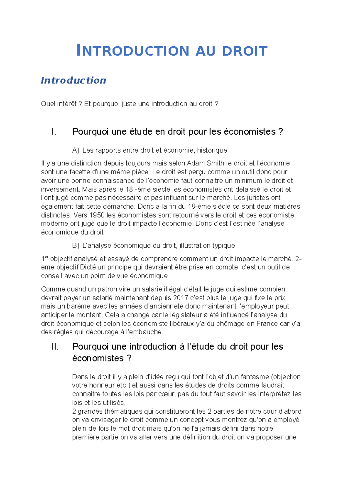Chapitre 1 Introduction au droit Paris Nanterre - INTRODUCTION AU DROIT Introduction Quel ...