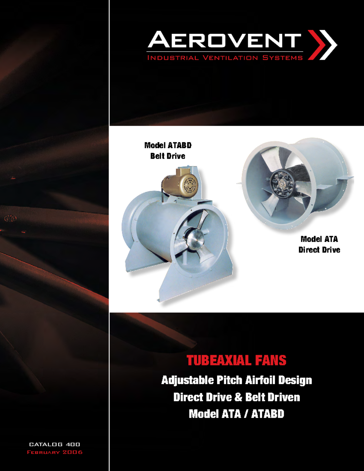 Tubeaxial Fans Adjustable Pitch Airfoil Design Models ATA Atabd Catalog ...