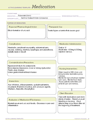 Ati Bumetanide (Bumex) Medication Sheet - PNSG 2240 - Studocu