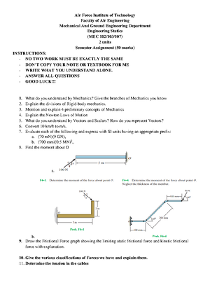SE - Engineering Statics For Year One NBTE students - Air Force ...