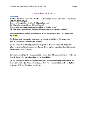 Set 7 - homework - Problem Set # 7 – Solution Instructions: Submit as a hand-written document ...