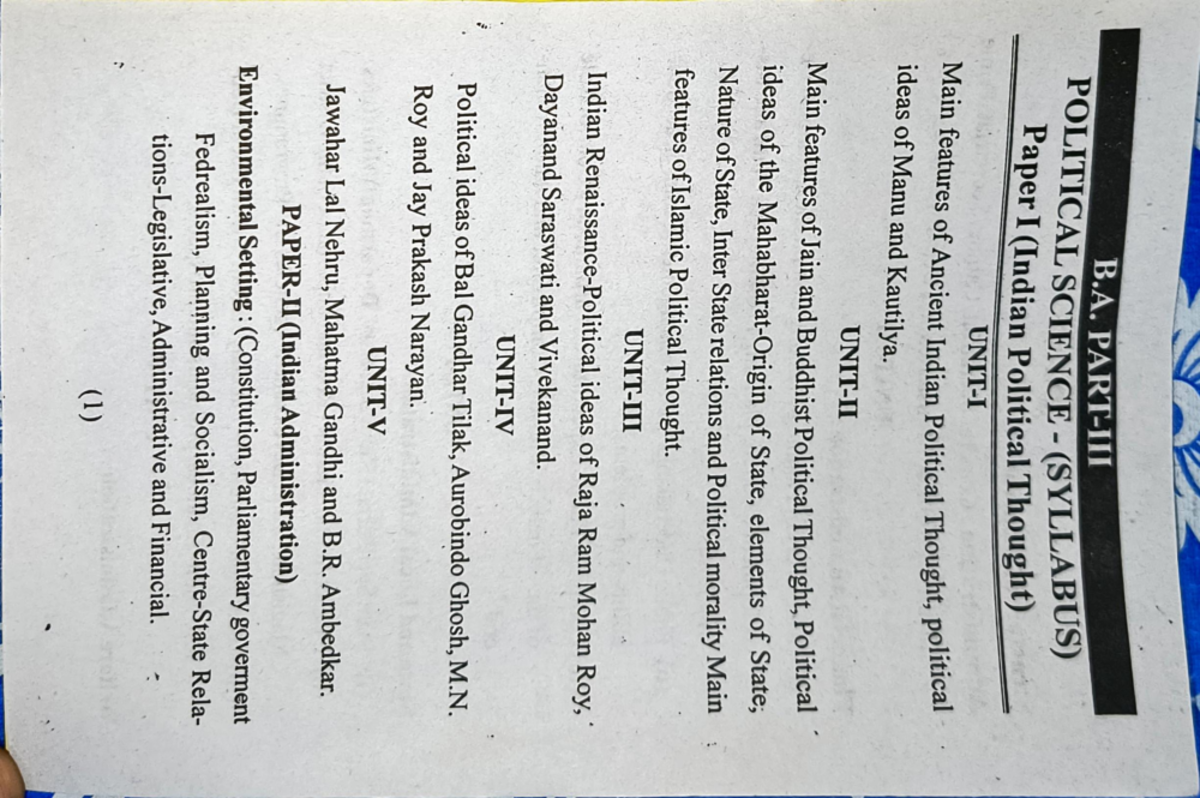 Political Science 3rd Year - Studocu