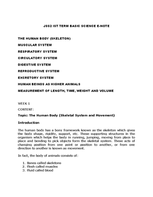 JSS2-Basic-Science-Lesson-Note-PDF Original First TERM - JSS2 IST TERM BASIC SCIENCE E-NOTE THE ...