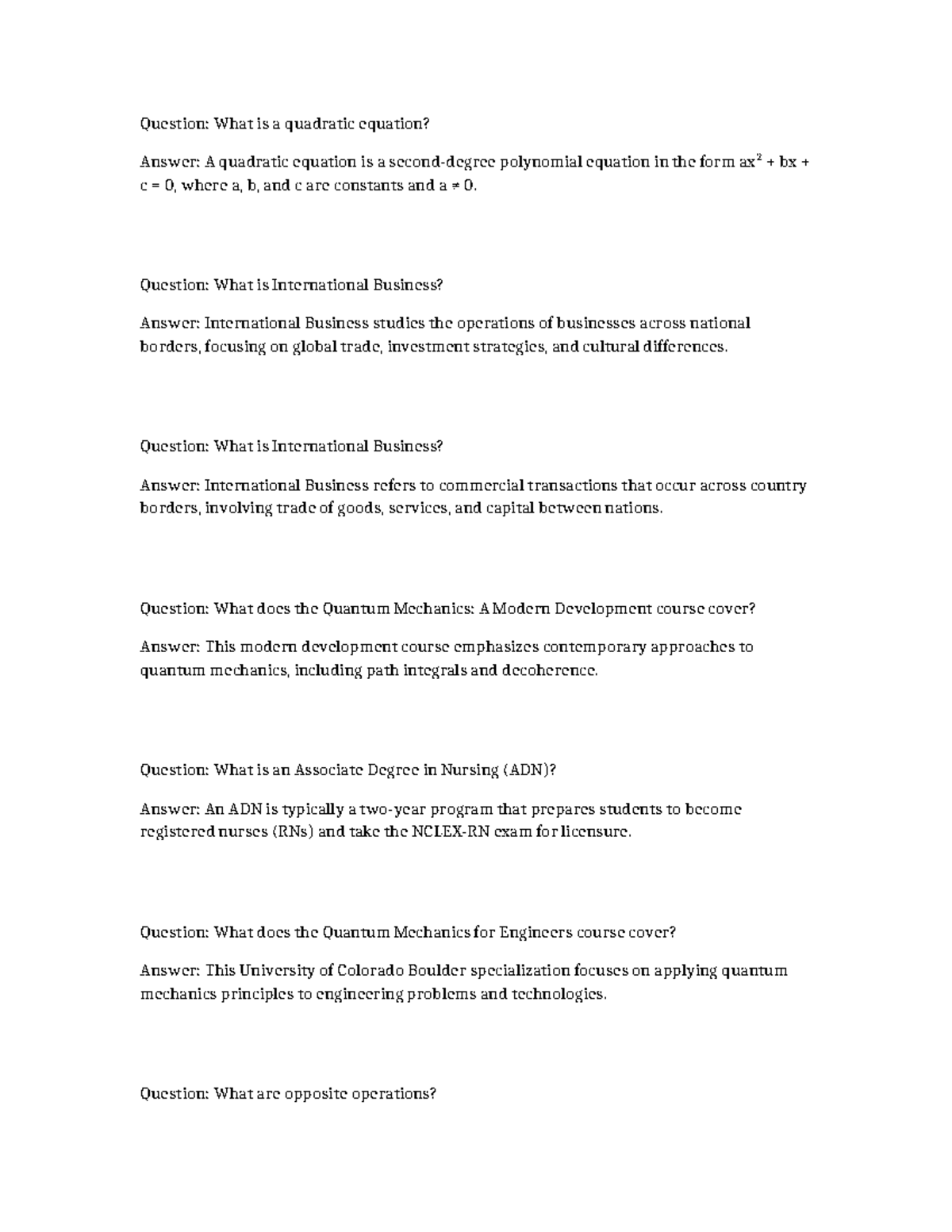 Bioscientific torulus sials - Question: What is a quadratic equation ...