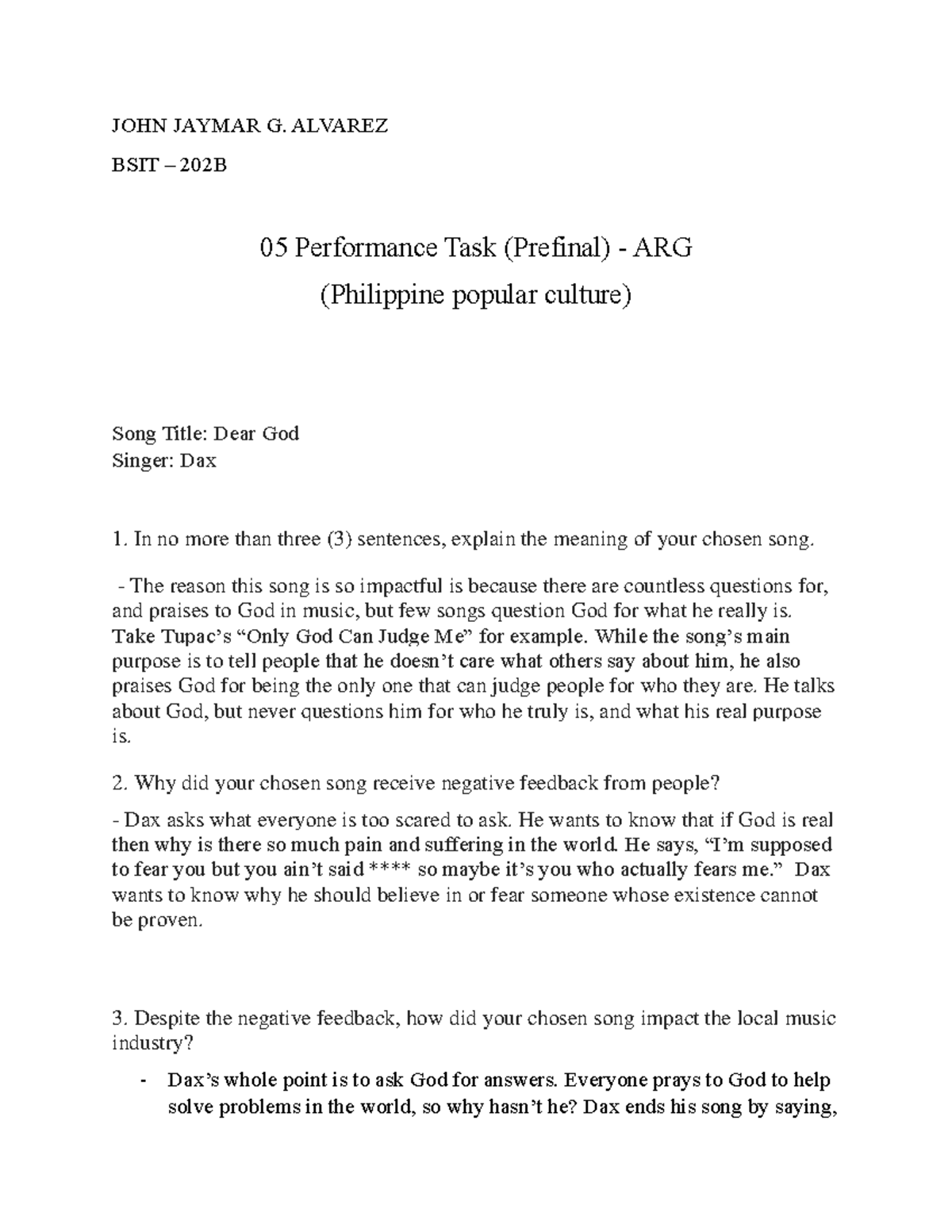 05 Performance Task (Prefinal) - ARG - Phil Pop - Alvarez - JOHN JAYMAR ...