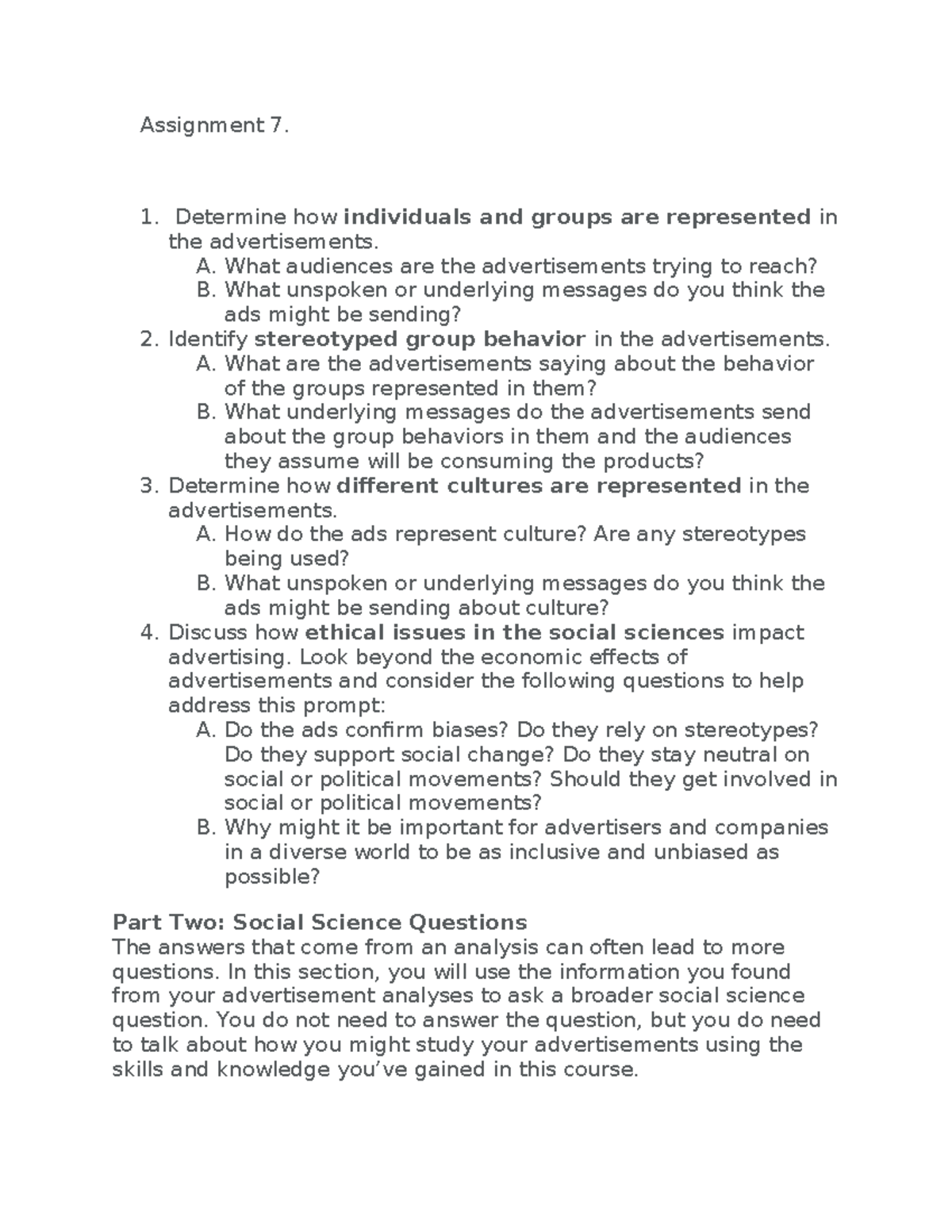 Assignment 7 template - lecture - Assignment 7. Determine how ...