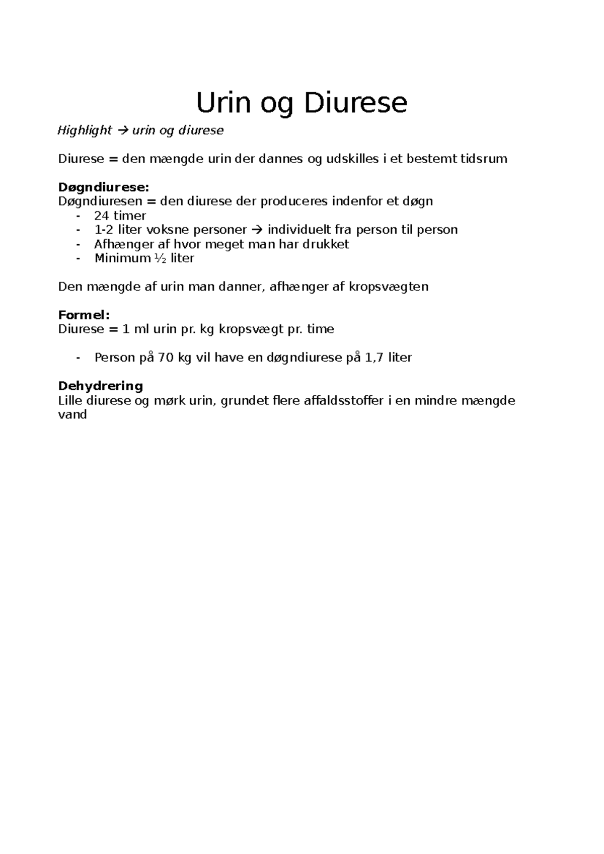 urin og diurese - Urin og Diurese Highlight urin og diurese Diurese ...