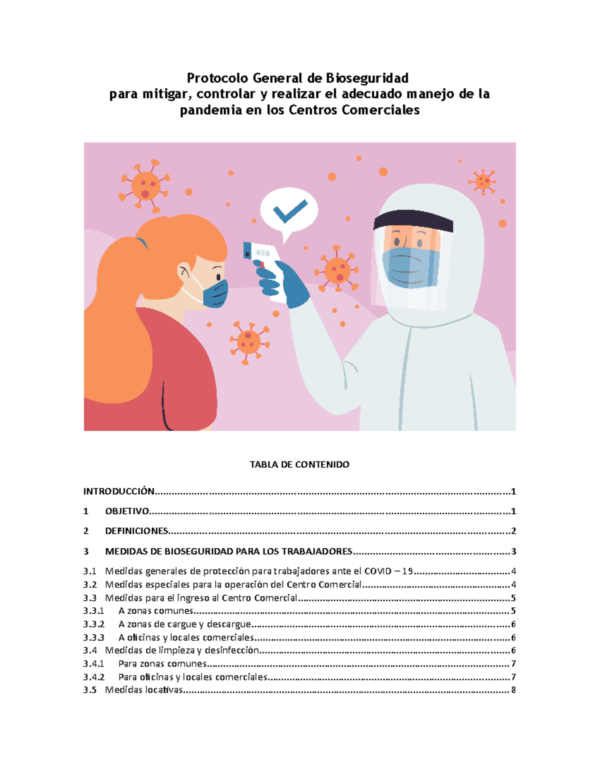 01 - Protocolo-DE- Bioseguridad- Centros- Comerciales - Protocolo General de Bioseguridad para ...