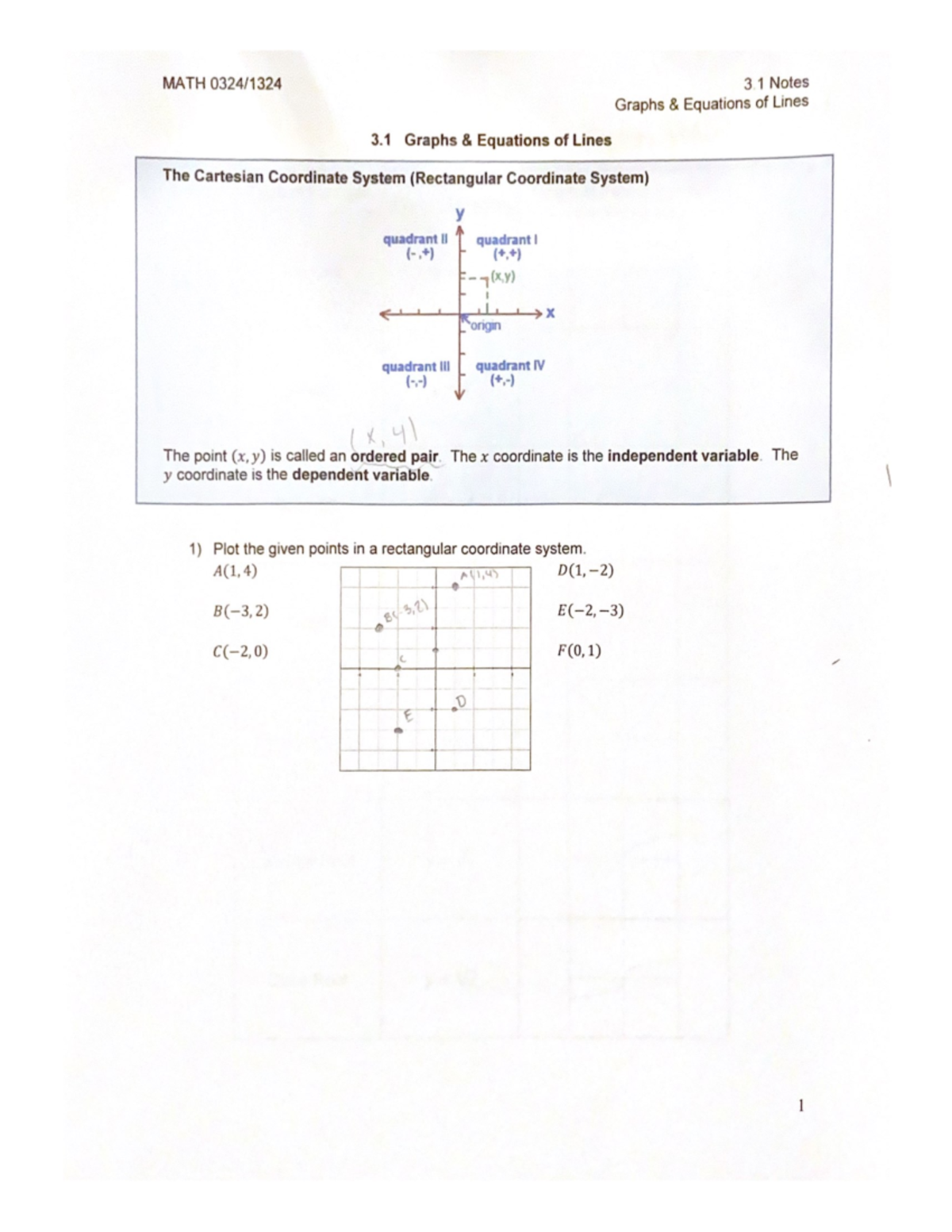 3 - 3.1 3.2 notes - MATH 1314 - Studocu
