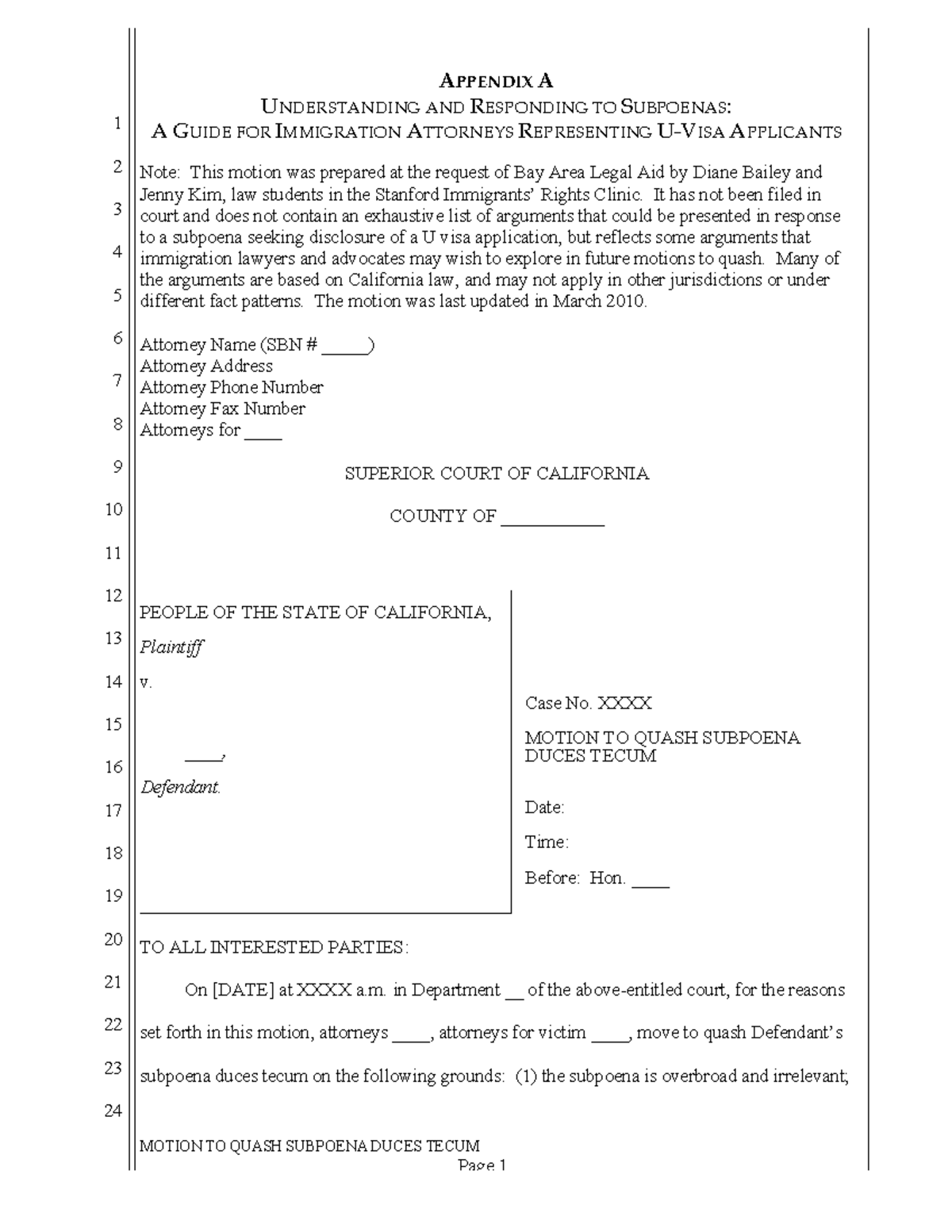 Sample-Motion-to-Quash - 1 2 3 4 5 6 7 8 9 10 11 12 13 14 15 16 17 18 ...